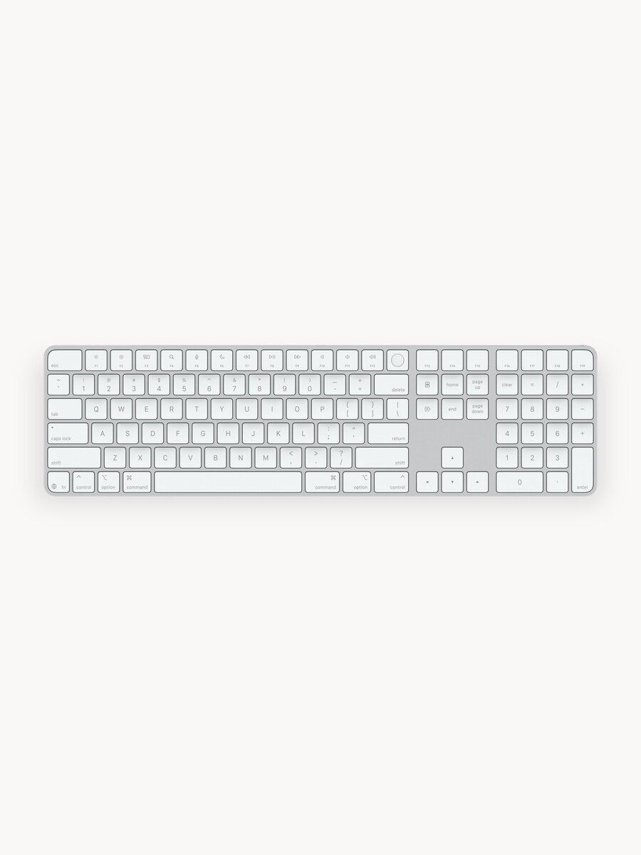 Клавиатура Apple Magic Keyboard USB-C с Touch ID с английской раскладкой и цифровой панелью White