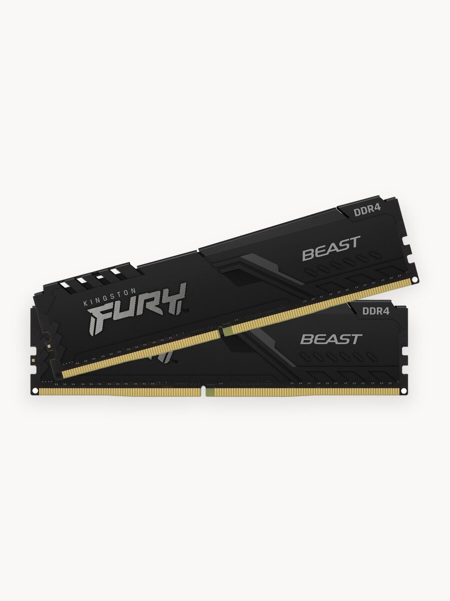Оперативная память Kingston Fury Beast Black KF432C16BBK2/64 DDR4 - 2x 32ГБ 3200МГц, DIMM, Ret