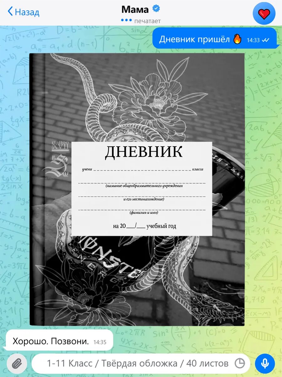 Школьный дневник с принтом y2k pinterest