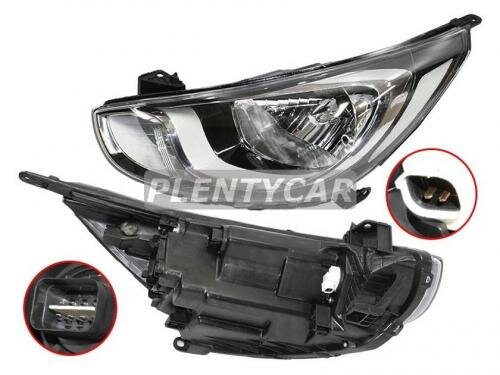 Фара левая hyundai solaris russia type electric w/motor Tyc 20-E312-05-2B