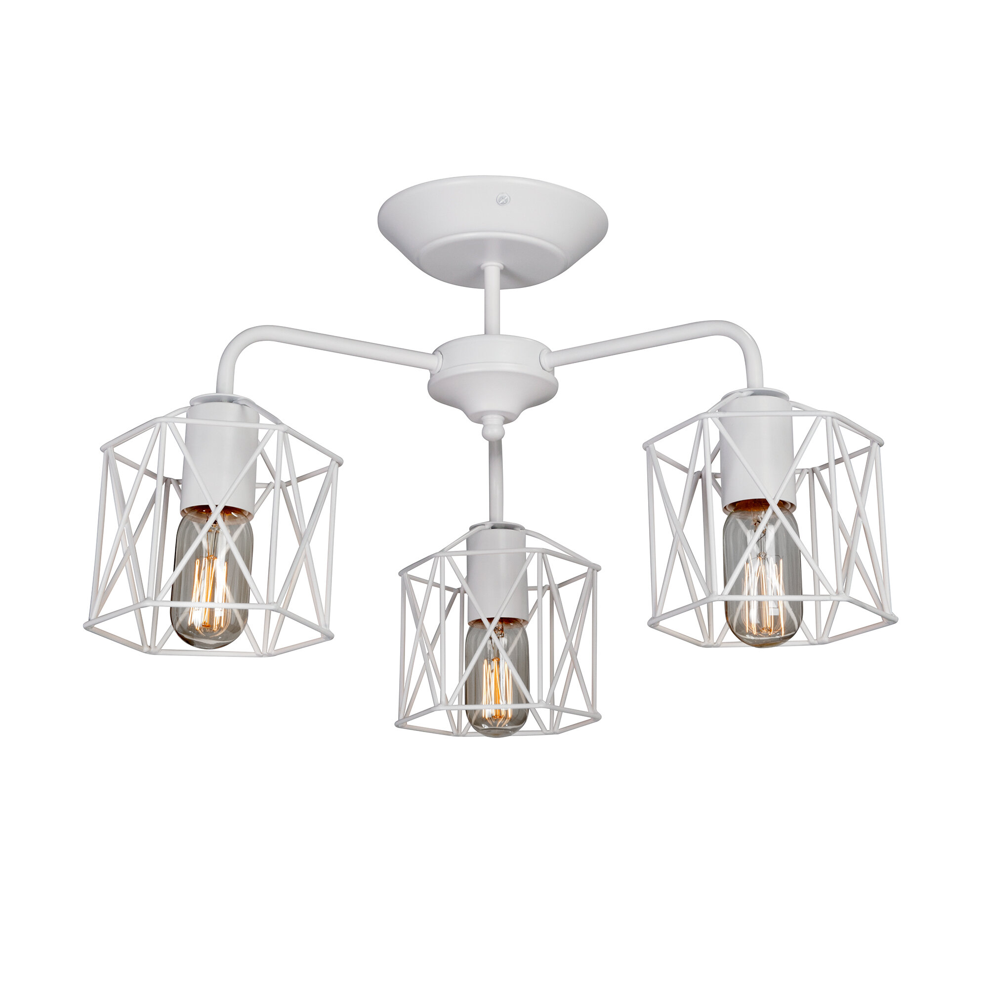 Люстра потолочная Vitaluce V4382-0/3PL , 3 лампы 9м2, Е27, макс. 40Вт, цвет белый матовый.