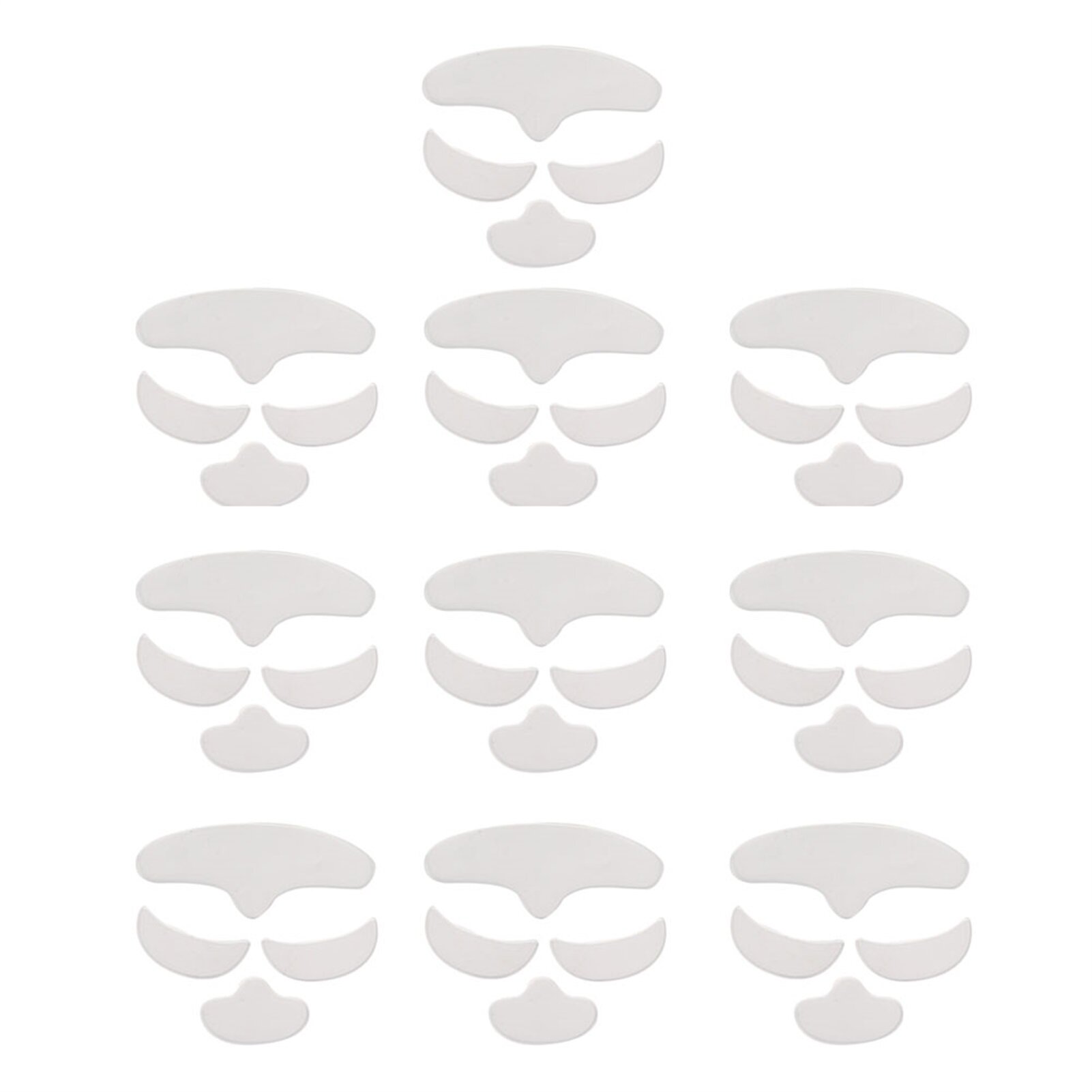 Силиконовые накладки на лоб, глаза, лицо, подбородок, против морщин, 4 шт, моющиеся пластыри для лифтинга кожи, для гладкой, упругой и сияющей кожи