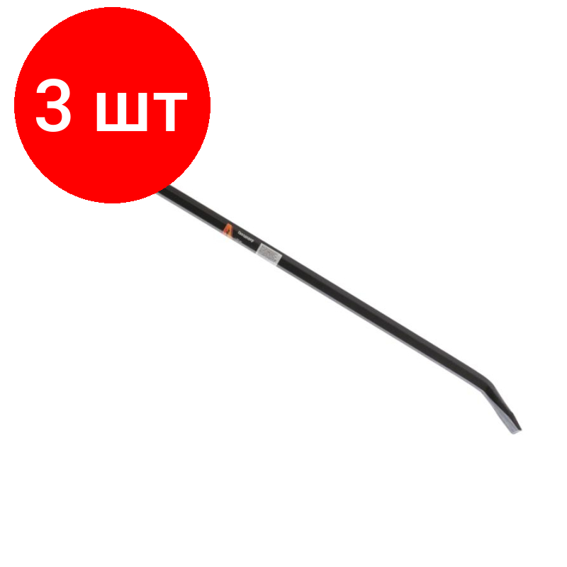Комплект 3 штук, Гвоздодер 300 мм шестигранный окрашенный Sparta 252225
