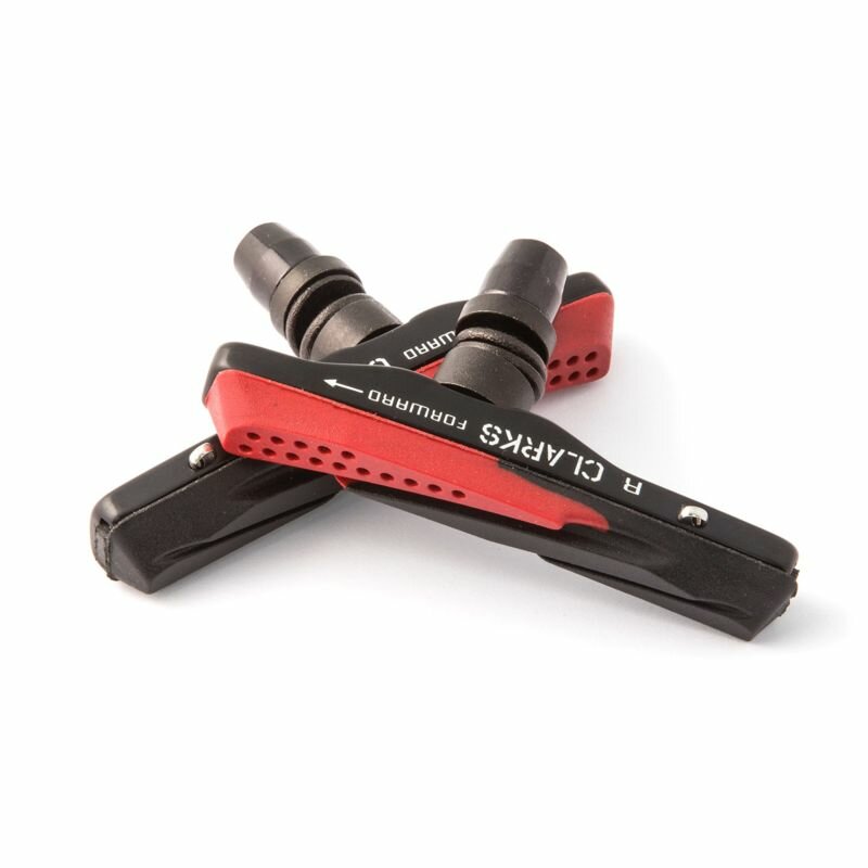 Тормозные картриджные колодки Clarks CPS959 V-Brake цветные всепогодные 72мм, асимметричные, с крепежом