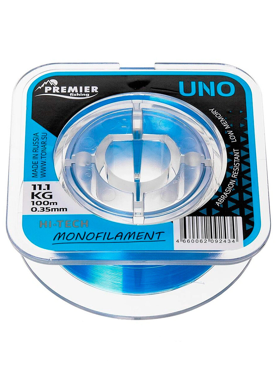 Леска для рыбалки Premier Fishing UNO Blue Nylon 0,35mm/100m (PR-U-B-035-100)