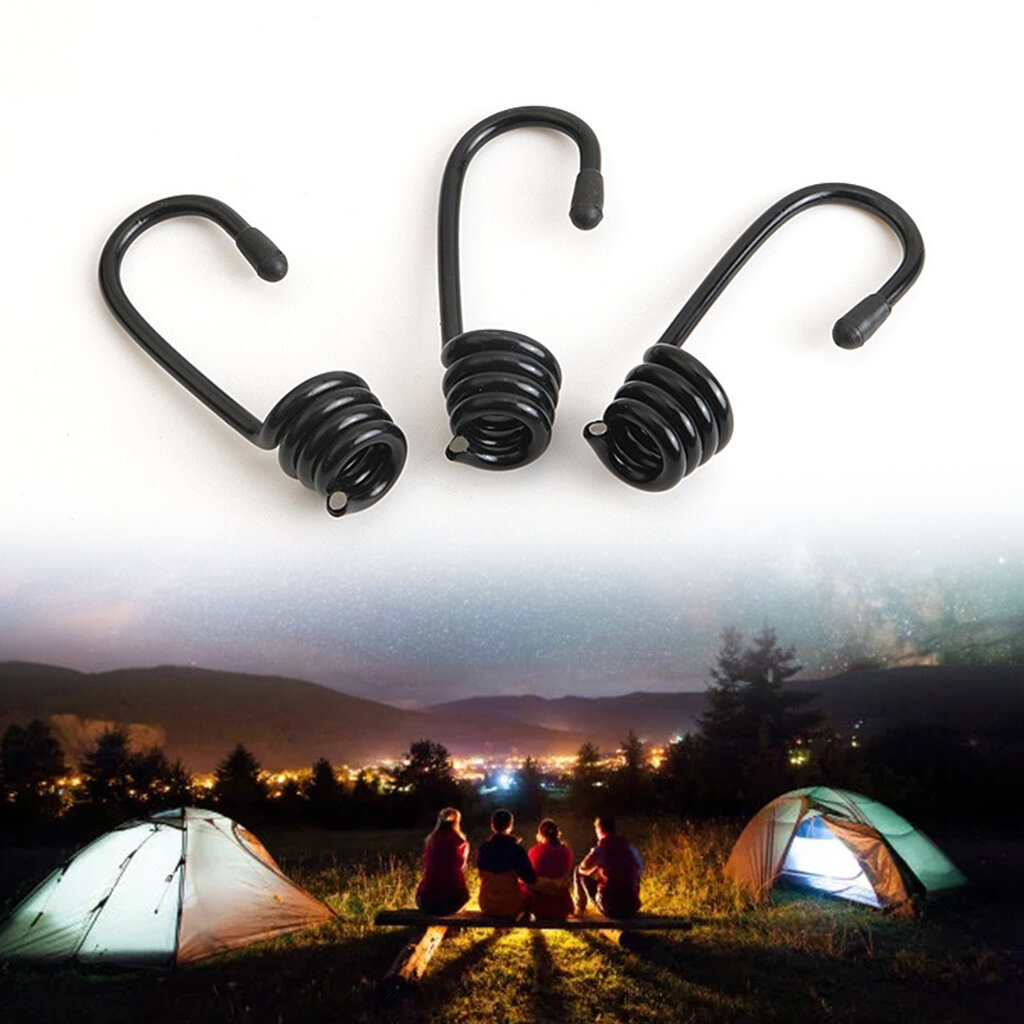 12 шт крючки для натяжителя 7 мм морской амортизатор банджи эластичные веревочные ремни багажа брезентовые стяжки