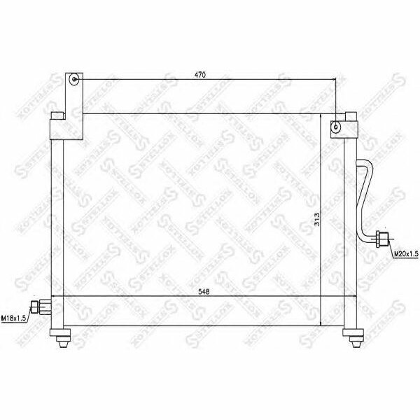 Конденсатор, кондиционер, STELLOX 10-45026-SX (1 шт.)