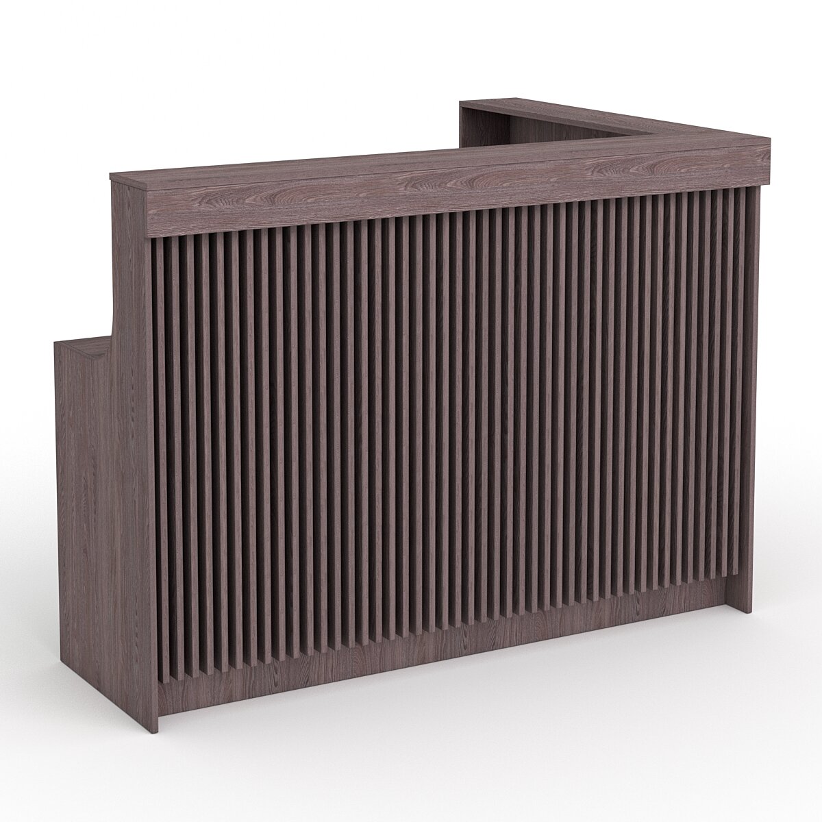 Ресепшн "анюткины губки" правосторонний №3, Ясень Анкор темный - U31105