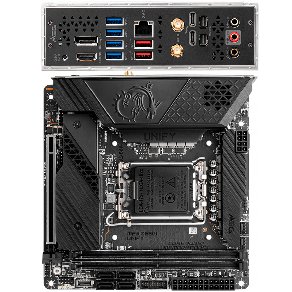 Материнская плата MSI Z690 LGA1700 DDR5 ( MEG Z690I Unify ) mini-ITX, Ret