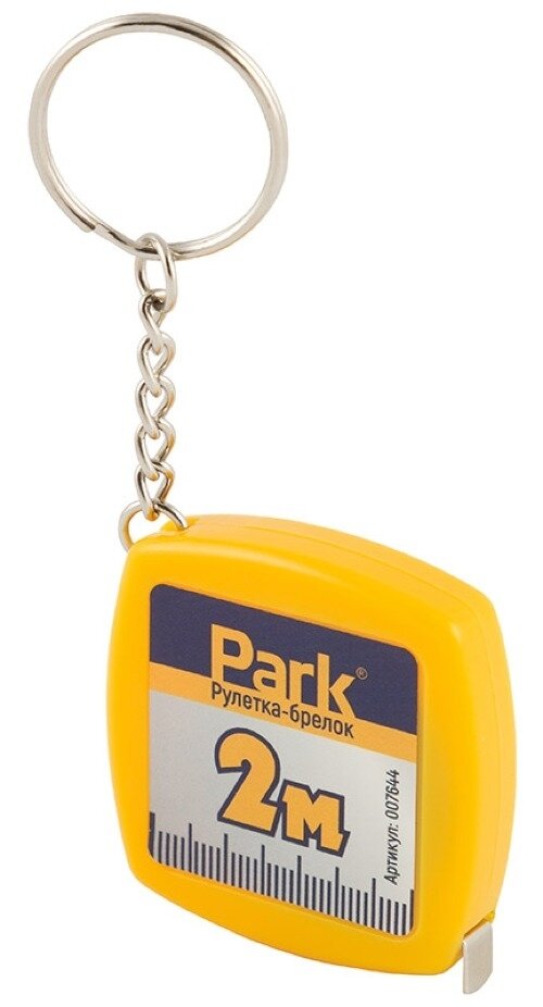 Измерительная рулетка PARK / Парк брелок, корпус из пластика, металлическая лента, 2м / строительство и ремонт