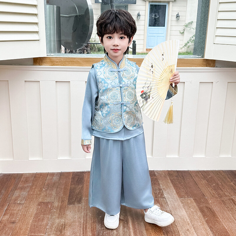 Костюмы Ханьфу, для брата и сестры, для мальчиков и девочек, 140 см