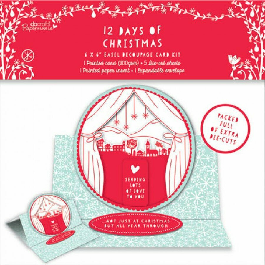 Набор для создания открытки 12 Дней Рождества 15,2 х 15,2 см DOCRAFTS PMA169069