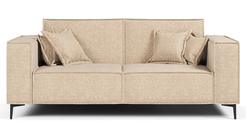 Диван-кровать Авиньон Мини, 180х95х90 см, рогожка Бежевый, механизм Софа, прямой диван раскладной