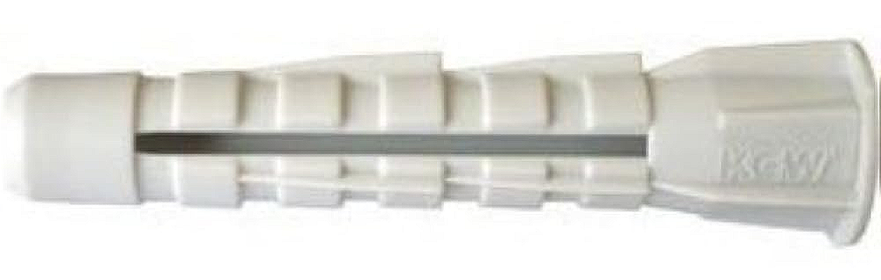 Дюбель KEW / Кев SUPER универсальный с бортом, нейлоновый, серый, 6×51мм, 100шт. / крепеж и фурнитура