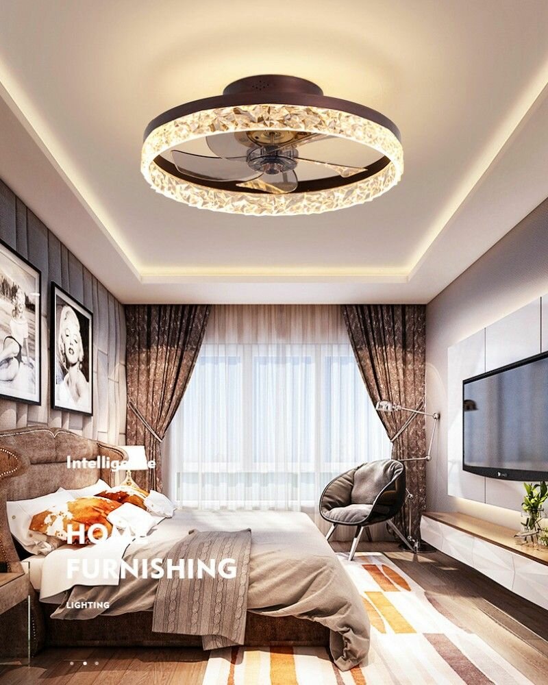 Люстра-вентилятор "Без бренда", LED, RGB, 3 скорости, пульт, 60Вт — фото 1