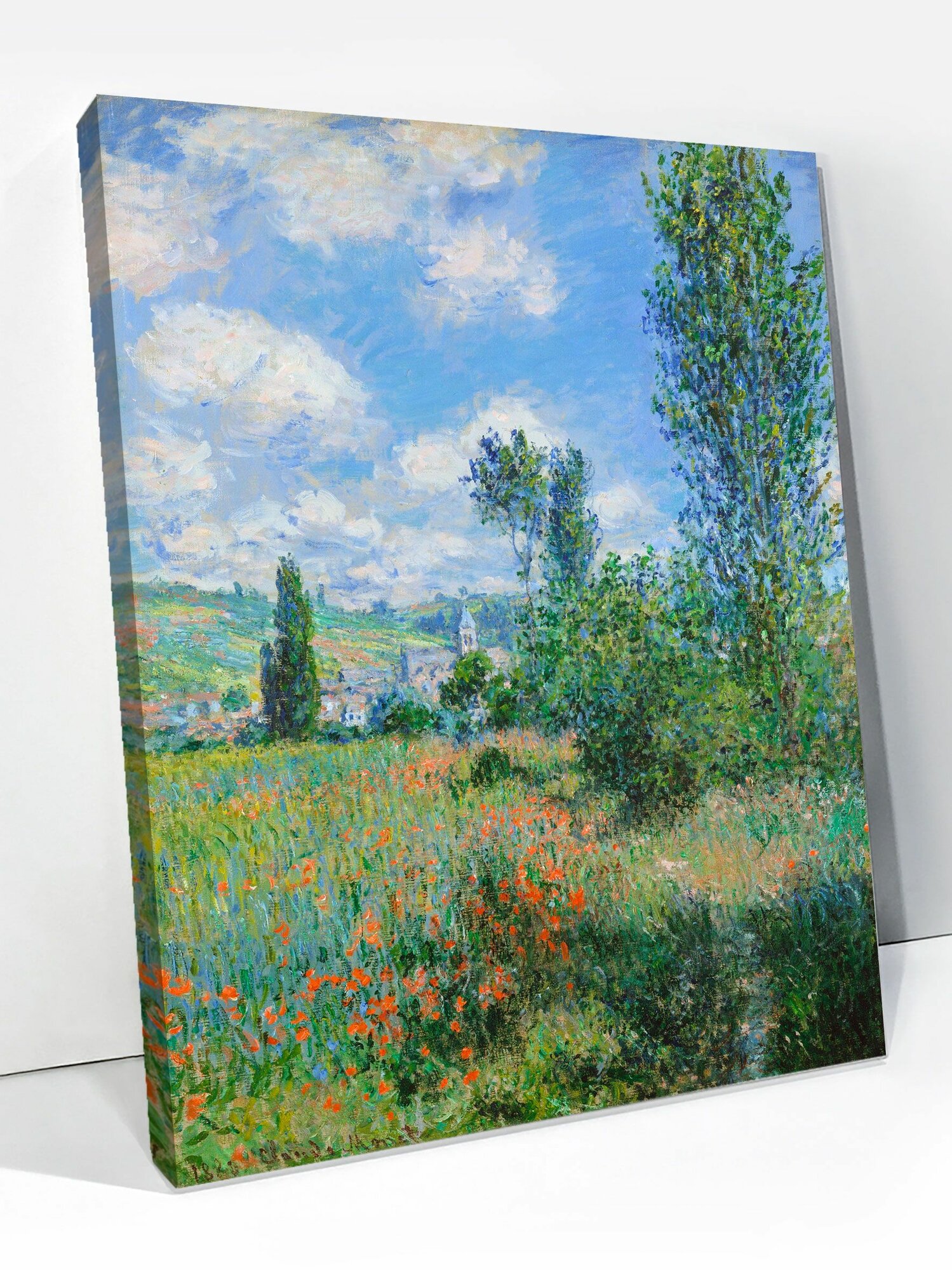 Картина Клод Моне Аллея в маковом поле, остров Сен-Мартен на холсте 70х55см