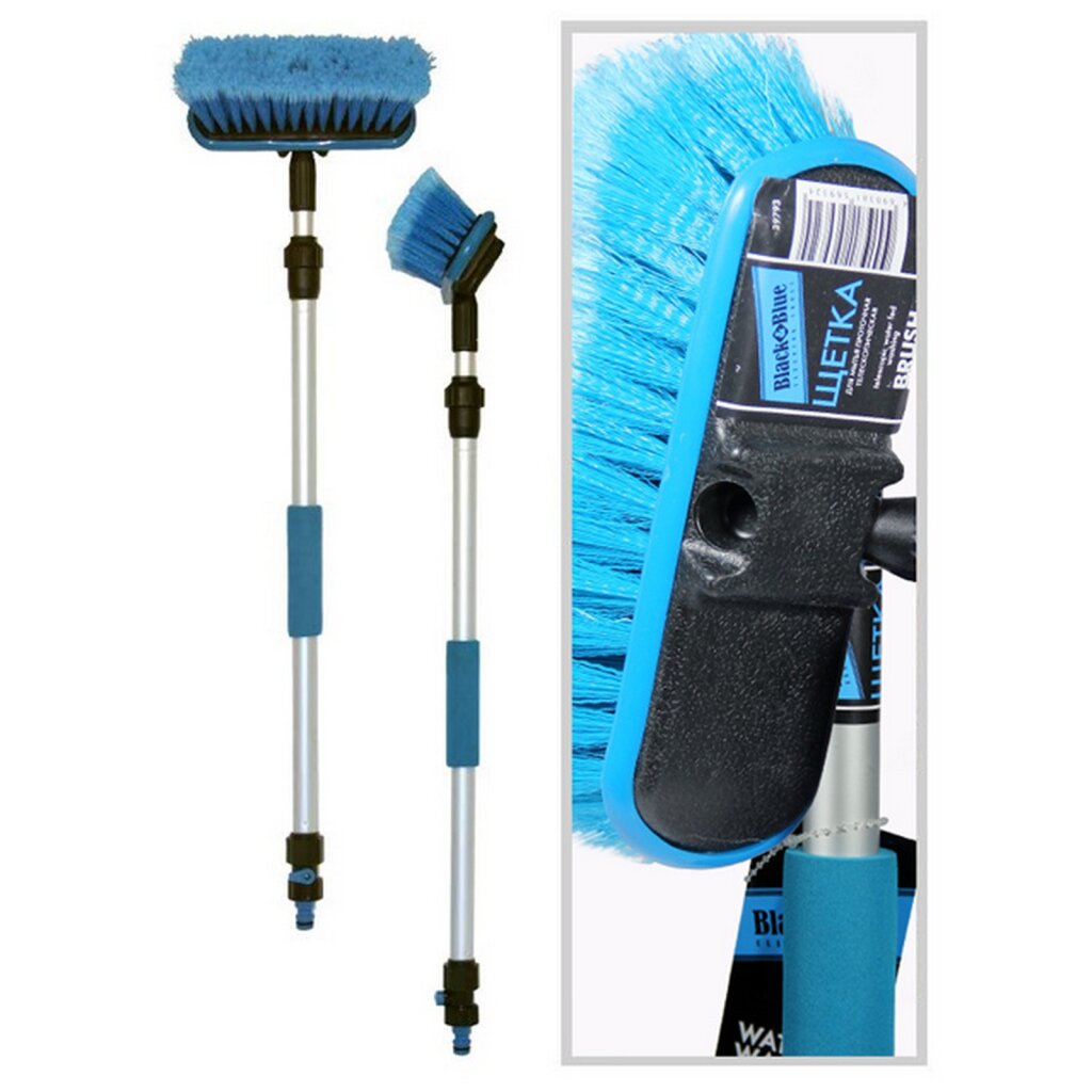 Щетка для мытья автомобиля 75-130 см NOVA Bright "Black&Blue" телескопическая ручка