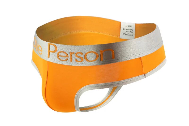 BRAVE PERSON мужские хлопковые стринги Оранжевый, М, Orange