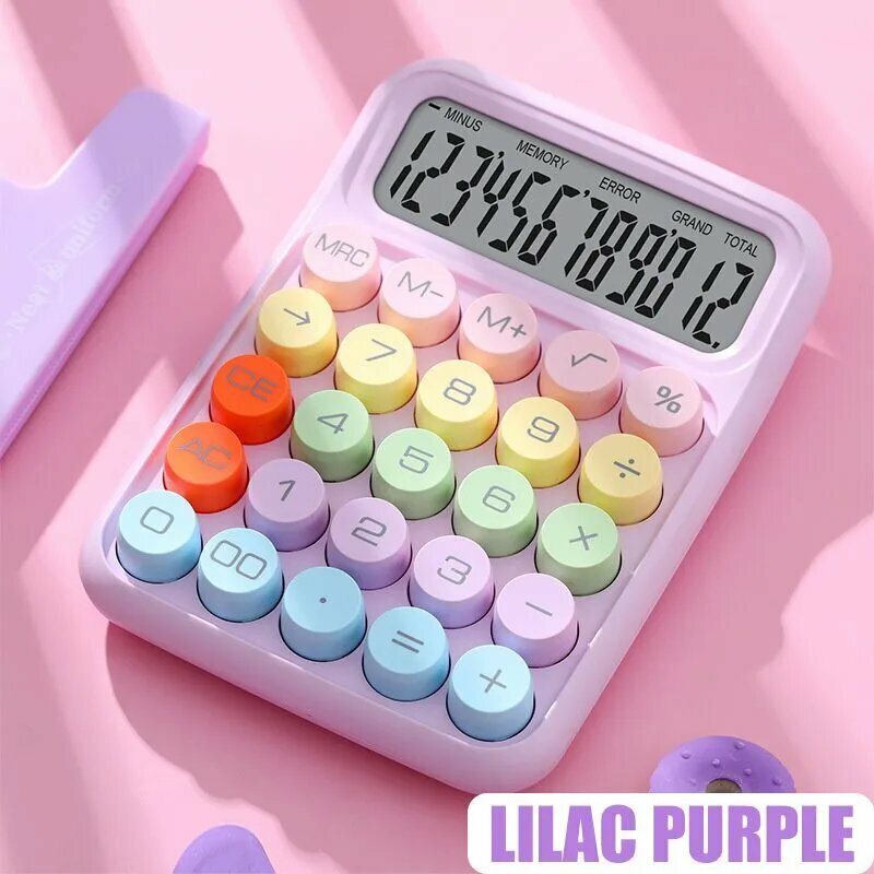 Калькулятор с механической клавиатурой, красивый, большой экран, предназначен для экзаменов.