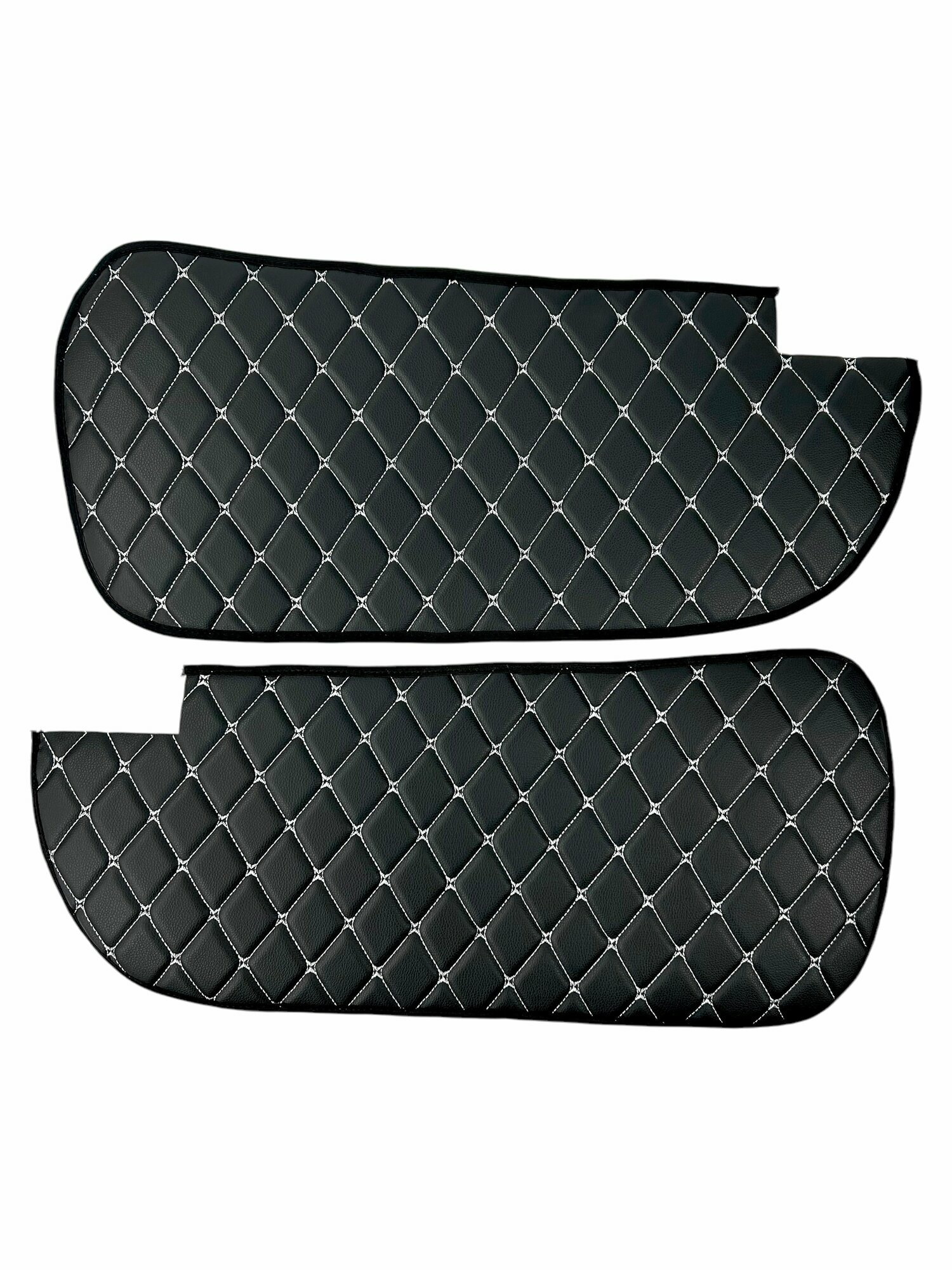 Накладки на дверные карты ГАЗель Бизнес (ромб с белой строчкой) комплект 2 шт