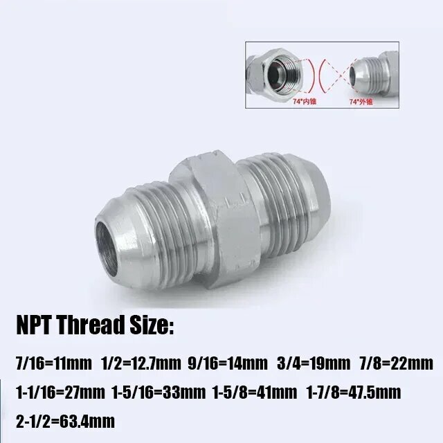 Гидравлические фитинги 45# сталь NPT 7/16 9/16 U3/4 7/8 7I16, 1J