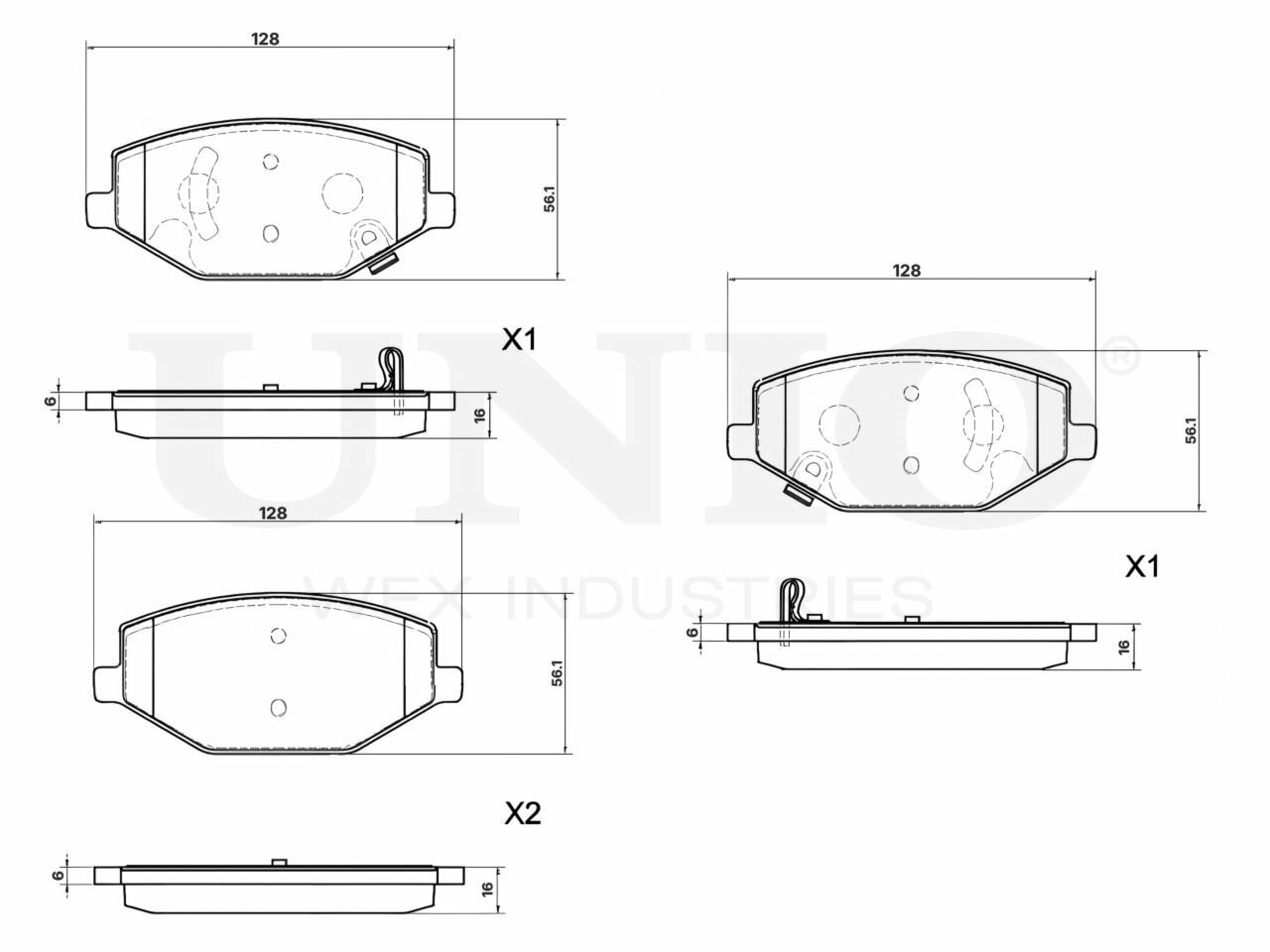 Колодки тормозные дисковые передние, для Джили Кулрей 18-, Geely Coolray 18-, артикул BRP-20095, производителя UNIO