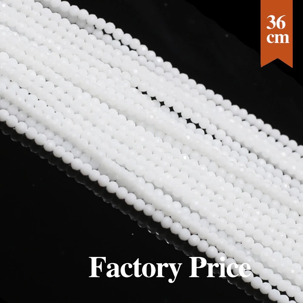 Бусины из натурального шпинеля 3 мм 50 шт white