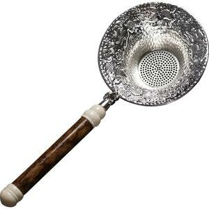 Mottled бамбуковая ручка олов чай ситильник ручной работы чай церемония аксессуары творческий кухня чай сепаратор чай инфузор посуда чай ситильники