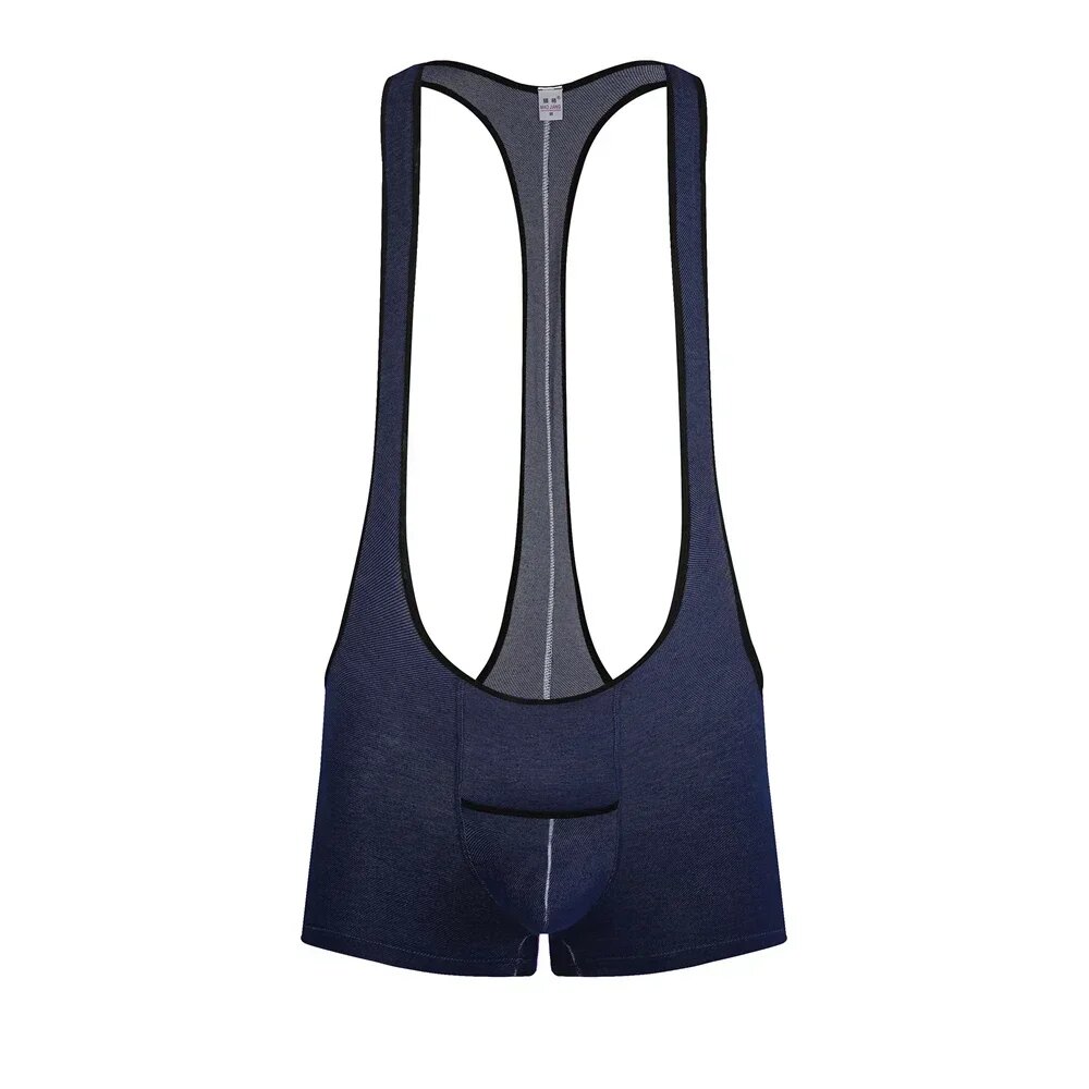 Мужские сексуальные боди из хлопка и полиэстера yufeida Темно-синий, M, Navy