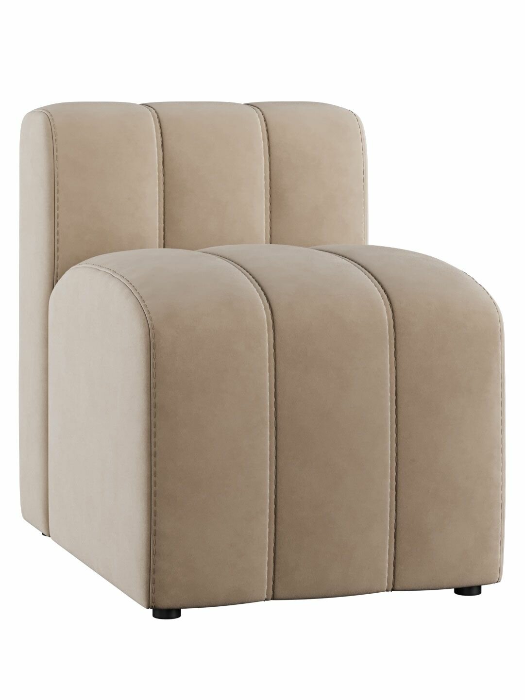 Кухонный диван, уголок Эра, с мягким сиденьем, со спинкой, 50х70х67 см, Бежевый, велюр