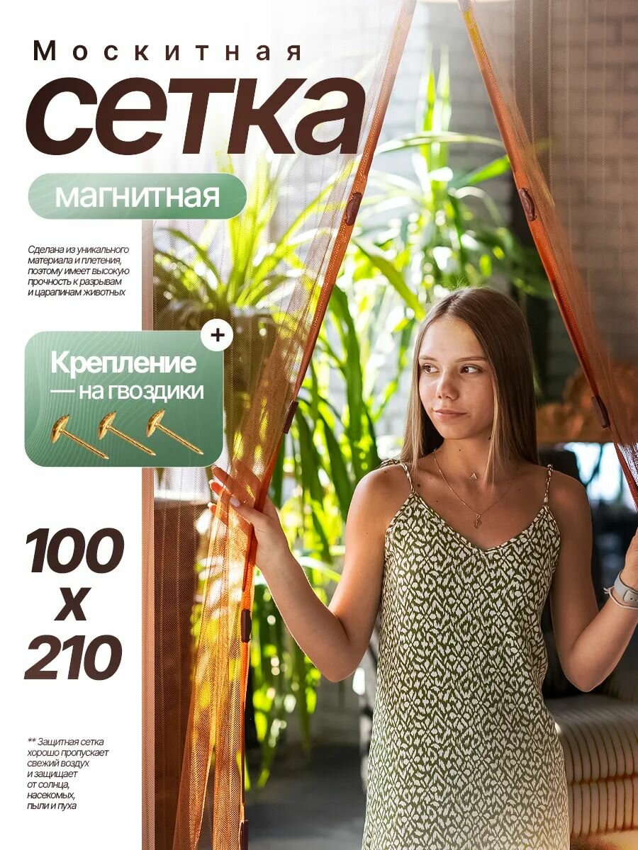 Москитная сетка на дверь магнитная