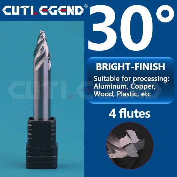 Фреза CUTLEGEND для снятия фасок 30/60/90/120 градусов 30 degree, 4X2XD4X50X4F