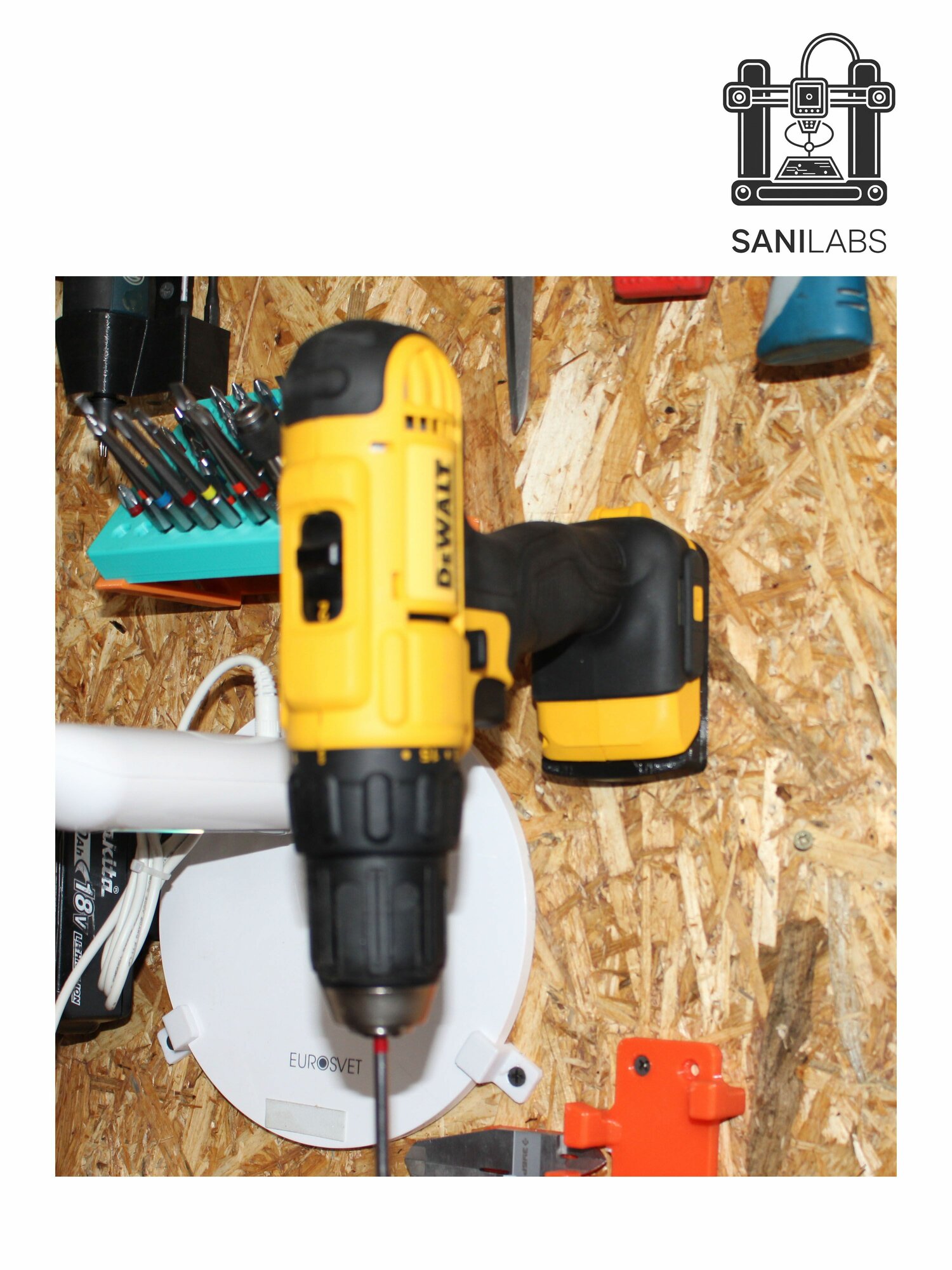 Держатель/крепление электроинструментов Dewalt 18В, желтый, комплект 2 шт.