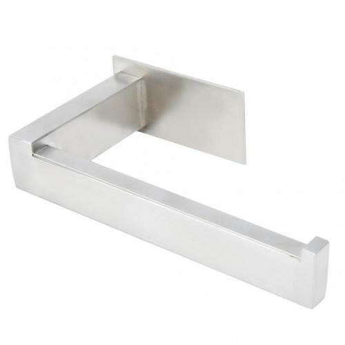 Простый держатель рулонной бумаги Серебряная щетка из нержавеющей стали Самоклейный держатель рулонной ткани Ванная комната Туалетная бумага Хранительная стойка Бумага держатели