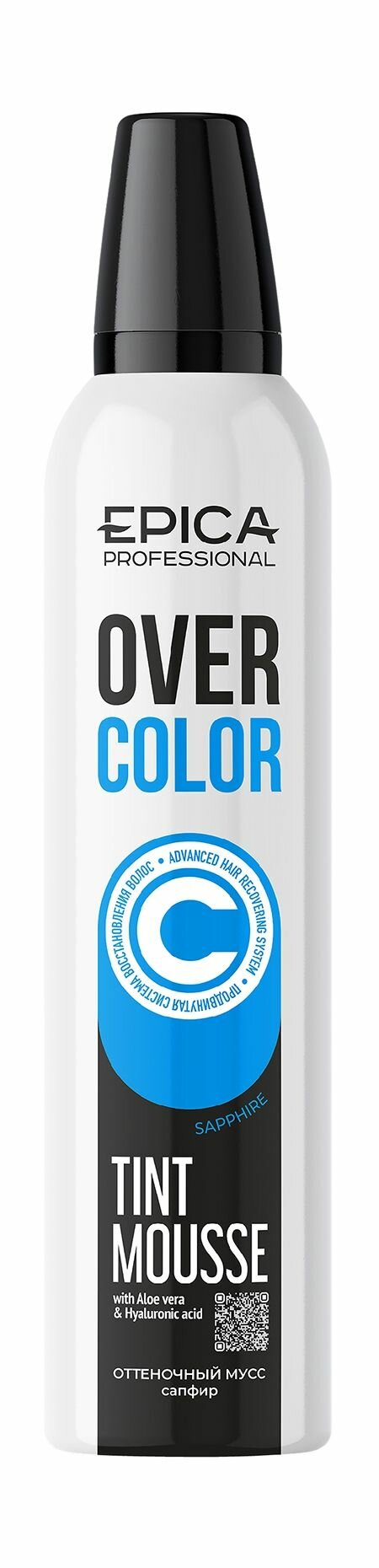 EPICA PROFESSIONAL Мусс для волос оттеночный Overcolor, 250 мл, Сапфир