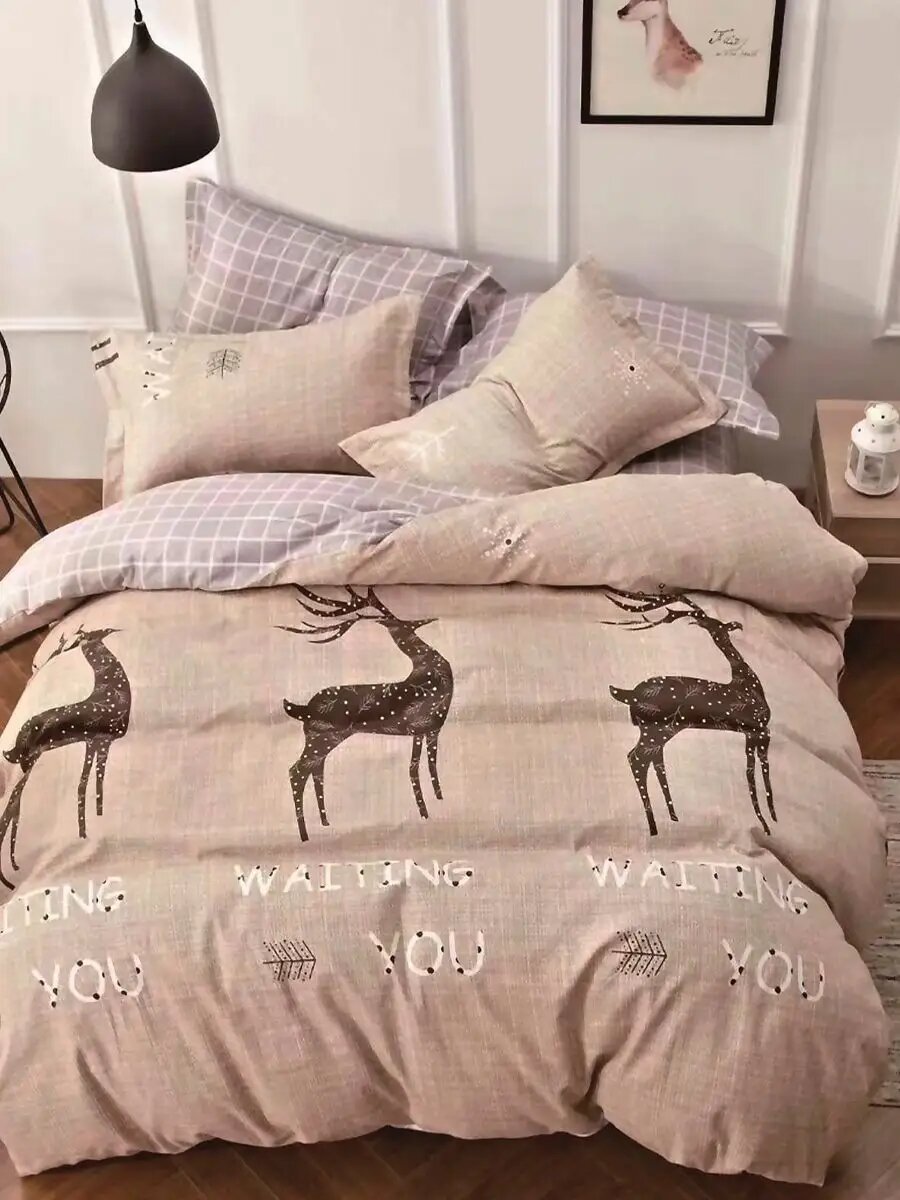 Комплект постельное белья Сатин 1,5 сп 70*70