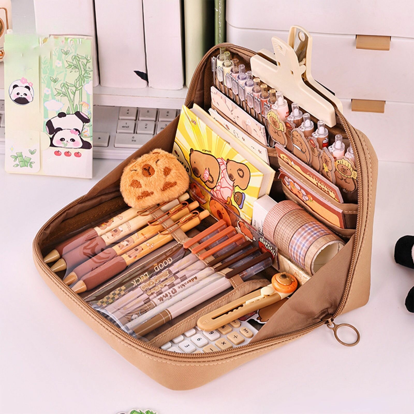 12-слойный пенал для карандашей учащихся начальной школы