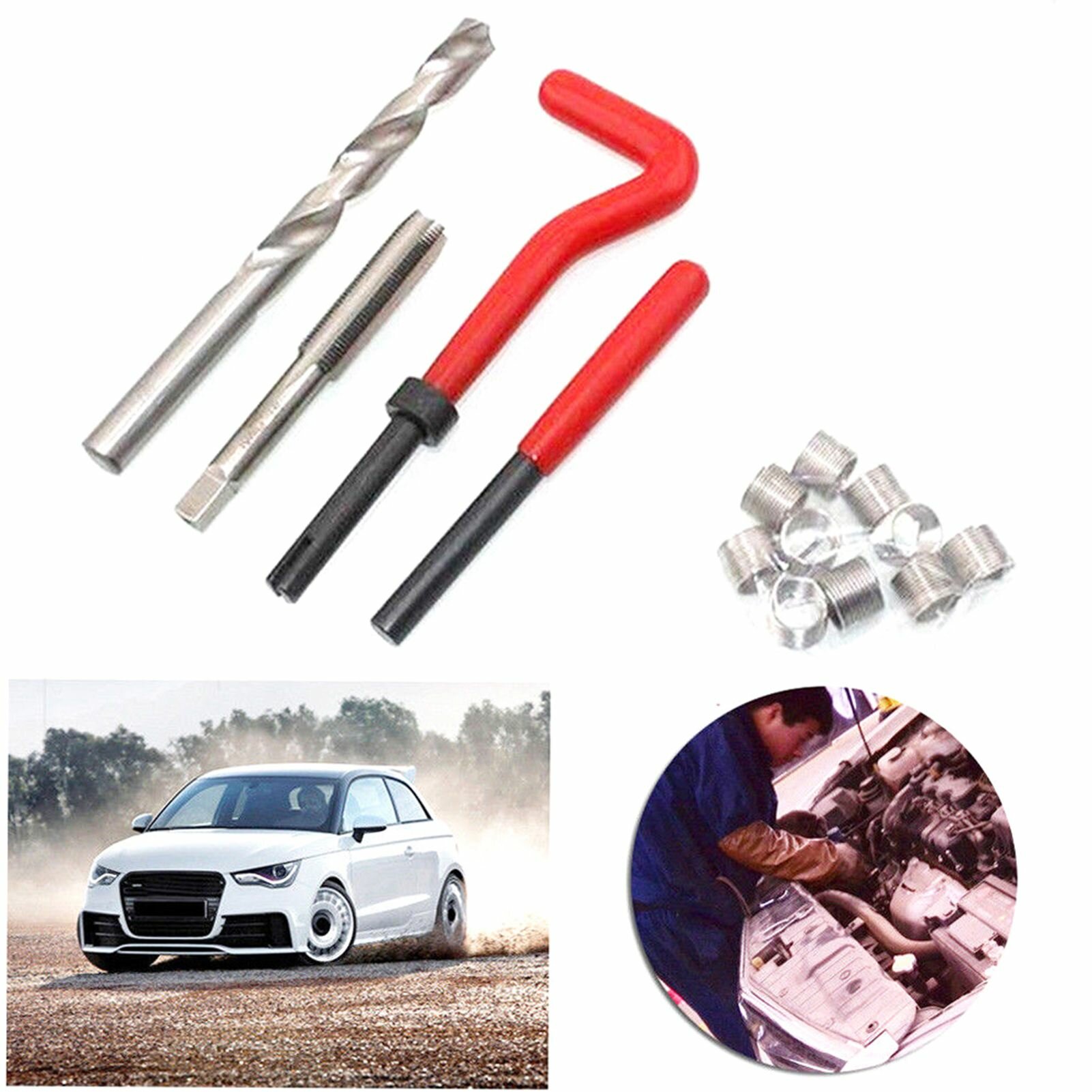 15 шт. набор для ремонта метрической резьбы M5 M6 M8 M10 M12 M14 Helicoil Car Pro Coil Tool M12 * 1,5