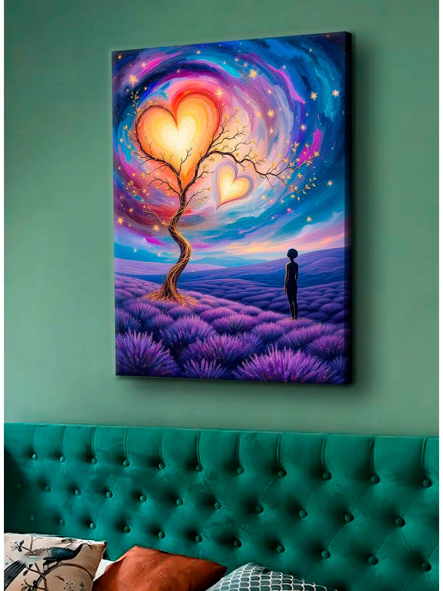 Картина "Древо любви", на стену для интерьера 50х70см 1шт.