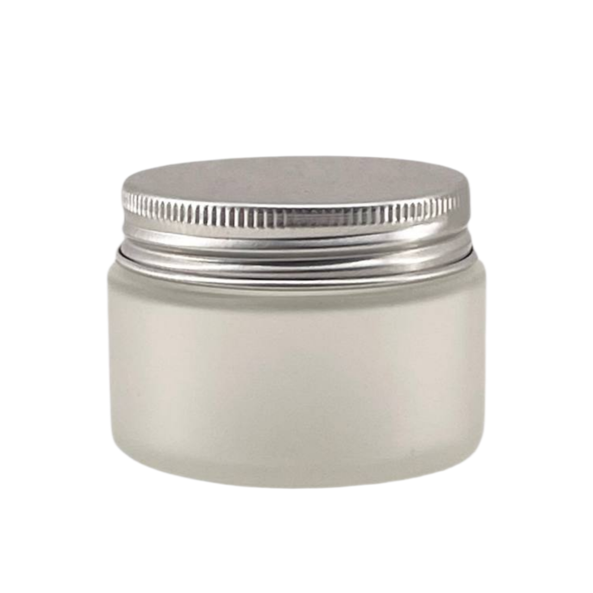 Набор баночек для свечей, 30 мл, 8 штук, белое матовое стекло, серебристая алюминиевая крышка