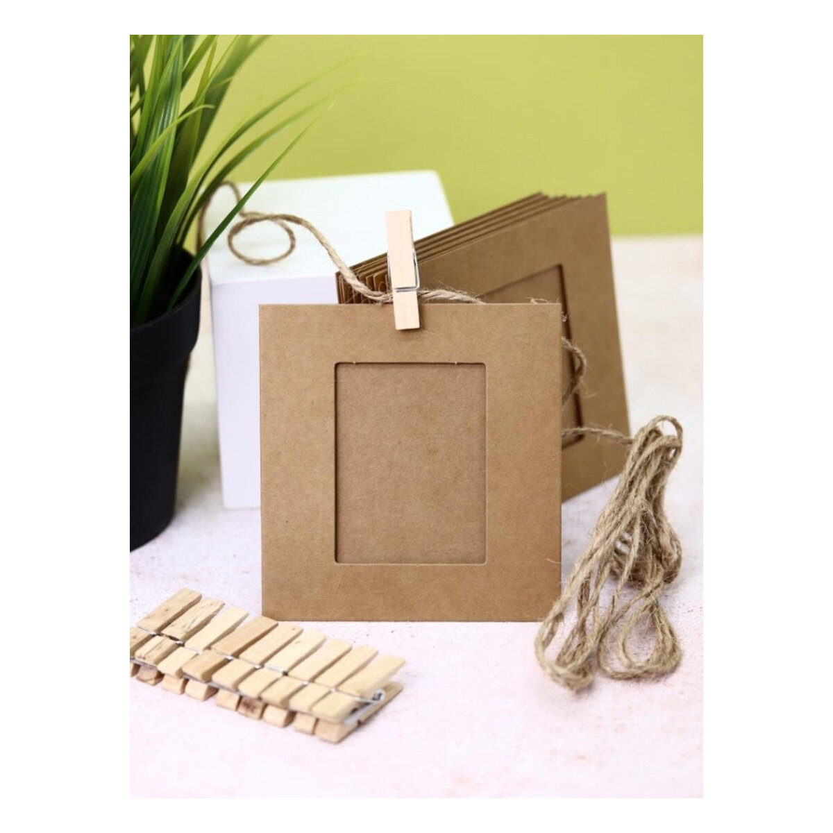 Classic крафтовые фоторамки 9 × 9.5 см 3in-01-PY68 - рама для фото на стену и на стол