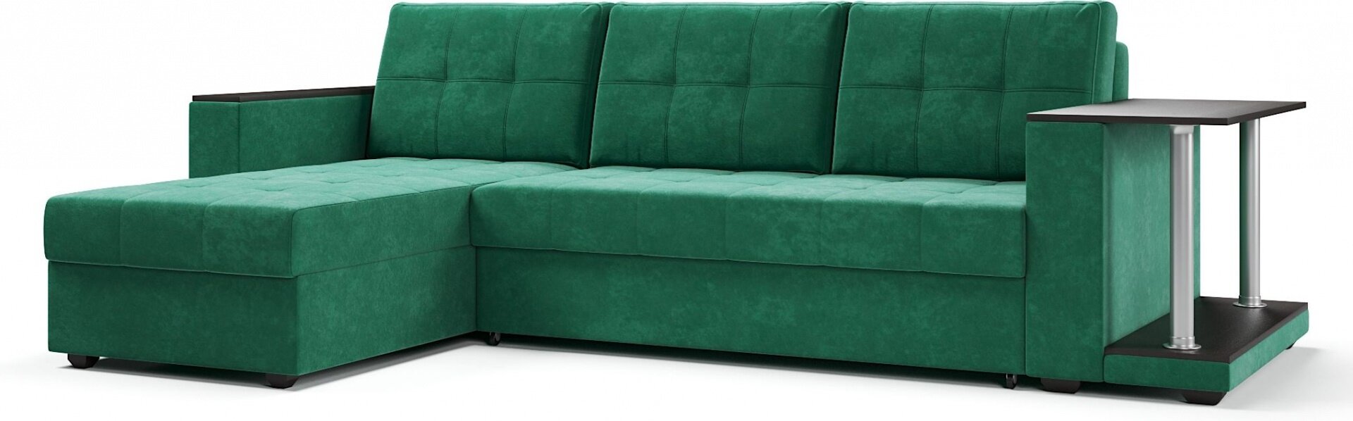 Угловой диван Атланта Люкс со столиком Bingo Green