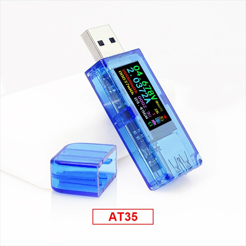 AT35 USB 3.0 измеритель мощности тестер детектор напряжения тока амперметр вольтметр - синий