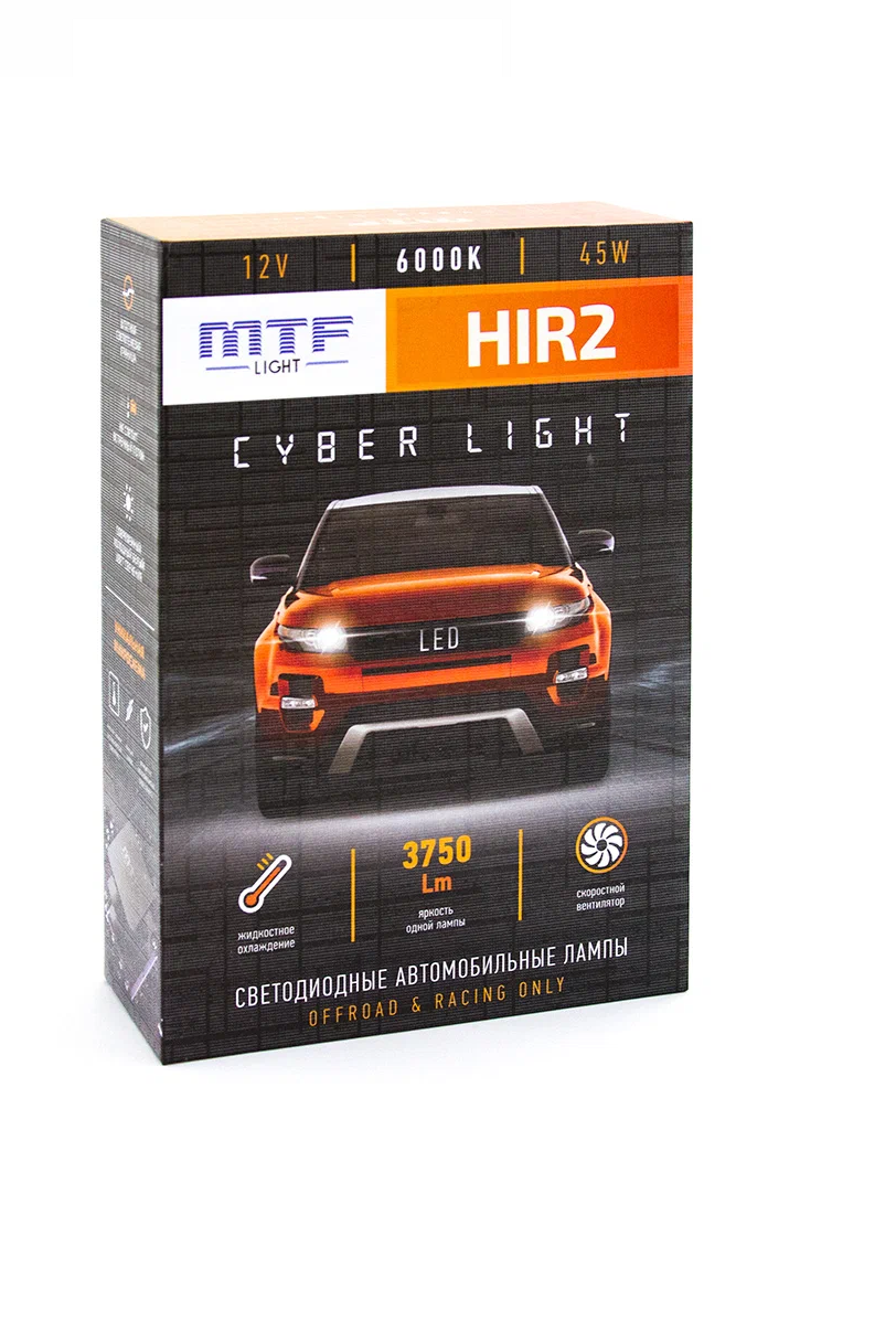 Светодиодные лампы MTF light Cyber Light Can Bus HIR2(9012) 3750 Lm 6000K (2 лампы)