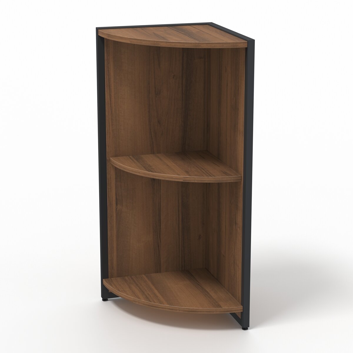 Угловой офисный стеллаж "Вектор" СР-21 "стронг" в стиле лофт, Орех