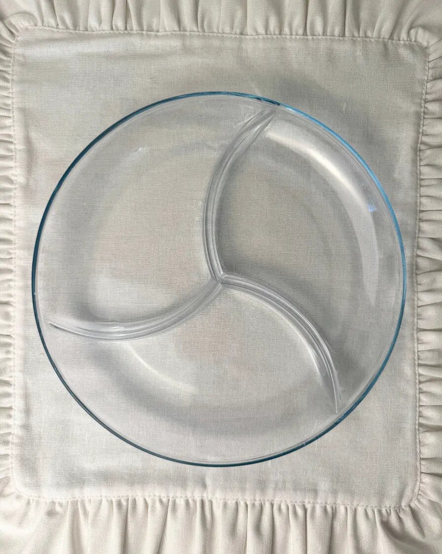 Менажница, HOMYS, с тремя делениями, 25 см, материал - стекло