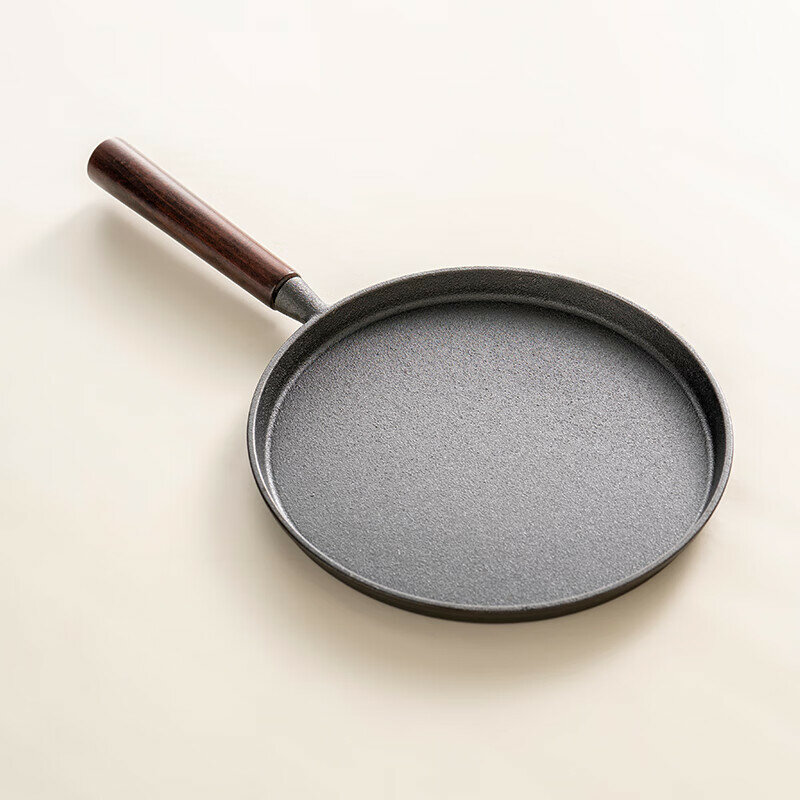 Onlycook Cast Iron Skillet Pancake Pan Steak and Egg Frying Pan Breakfast Pan 0 Coating 26cm