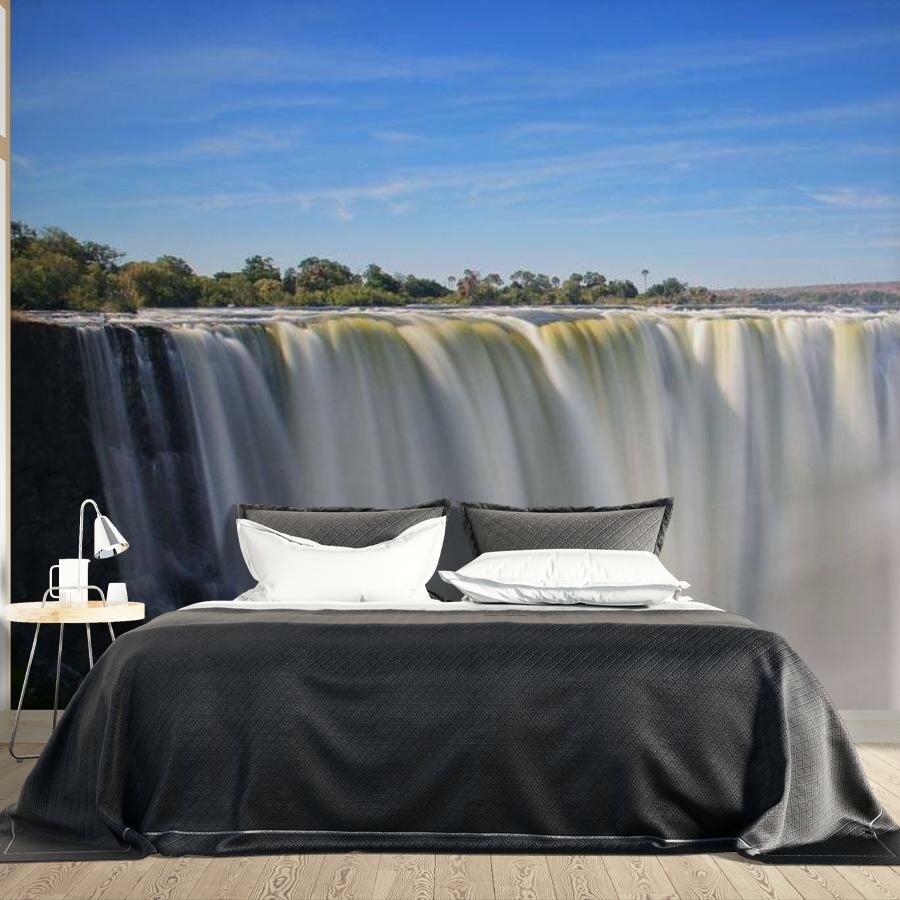 Фотообои Водопад Виктория в Африке 9-878-L 300 х 450 см (ВхШ) Бесшовные, флизелиновые, влагостойкие обои MasterFresok