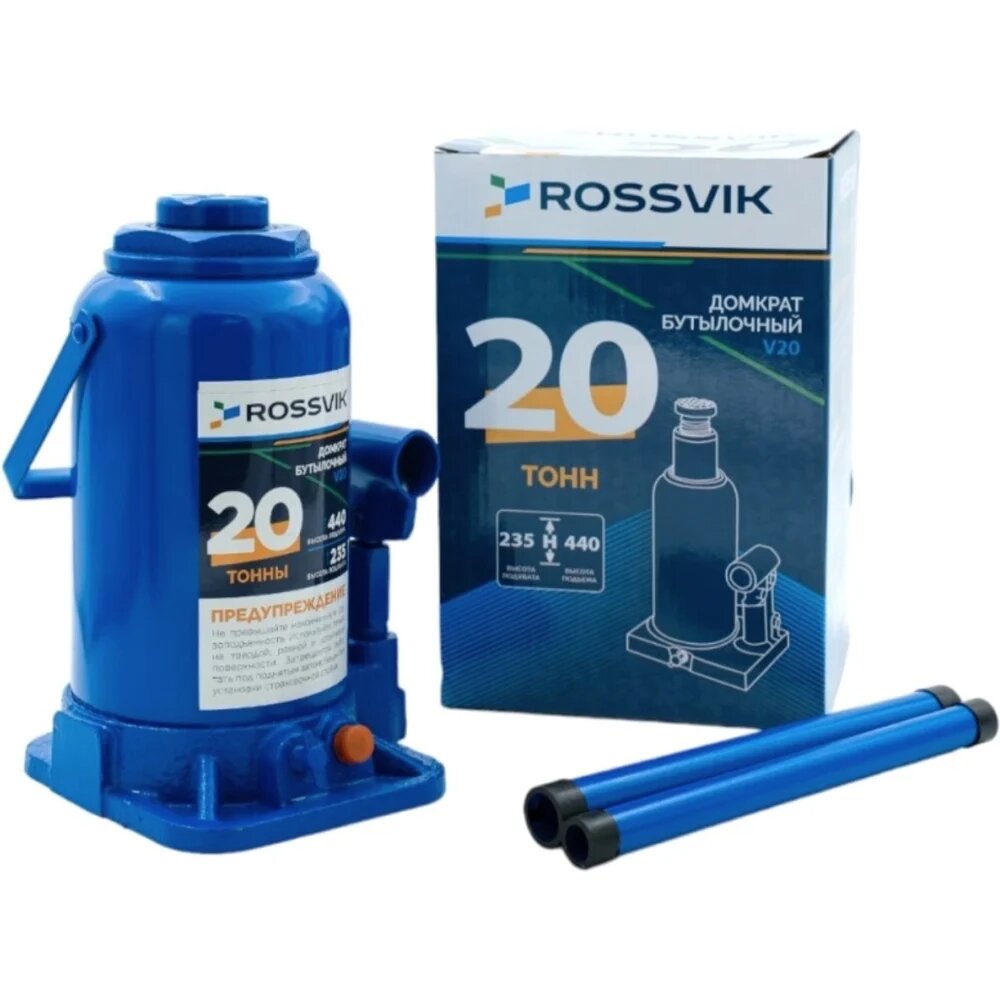 Rossvik Домкрат бутылочный, г/п 20,0т V20