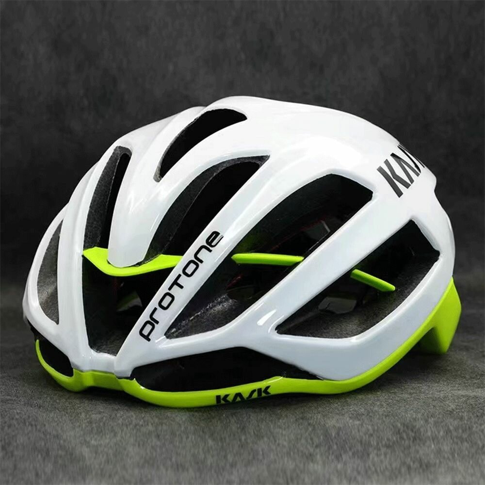 Аэродинамический велосипедный шлем KASK PROTONE, размер L, белая защитная шапочка